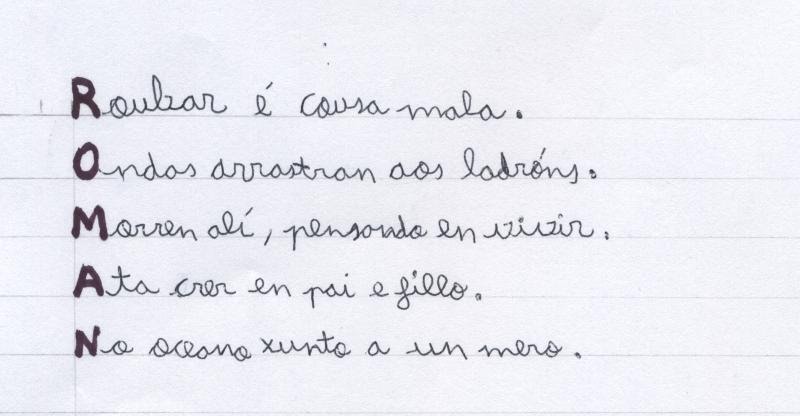 4º curso Casás: Acrósticos