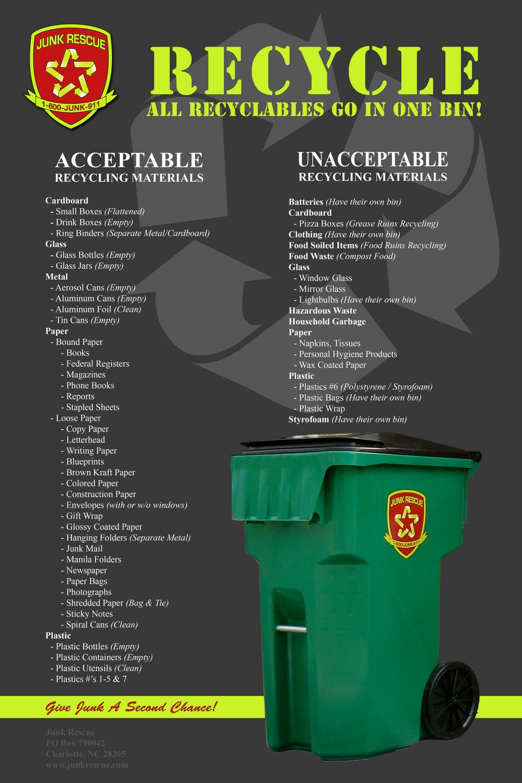 JUNK RESCUE: Single Stream Recycling