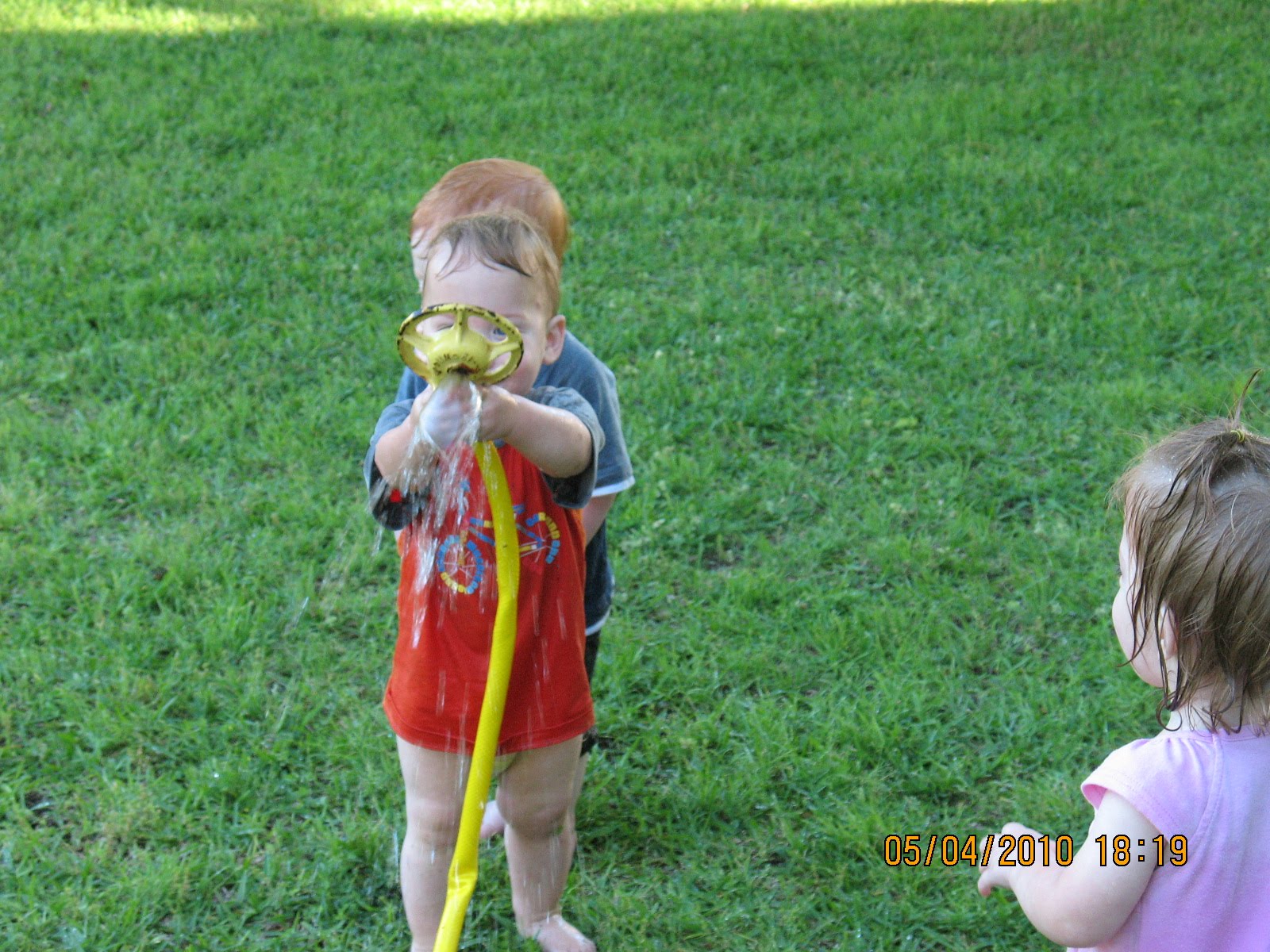 4EVER BLESSED: McLean Party of Eight: First Time in the Sprinkler