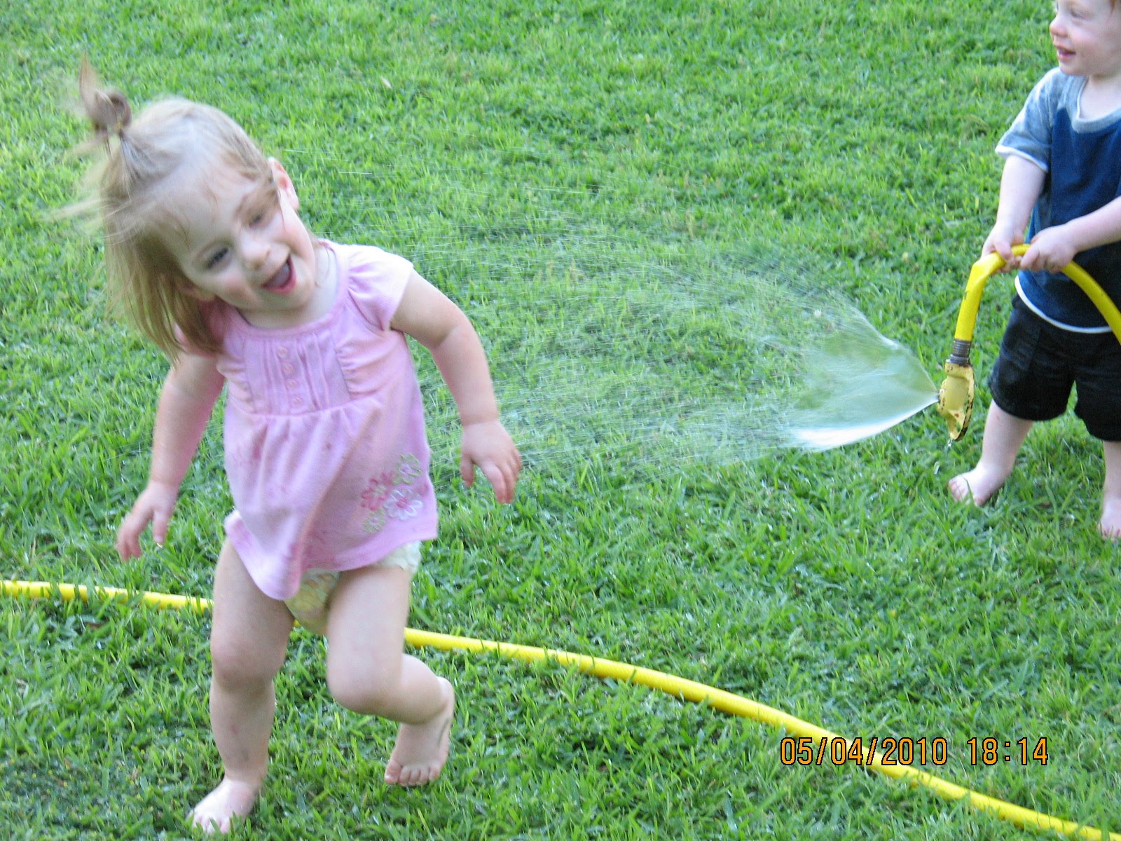 4EVER BLESSED: McLean Party of Eight: First Time in the Sprinkler