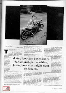 Greasy Kulture: Jason Jessee 'Bikerider' article, Iron Horse Jan '95