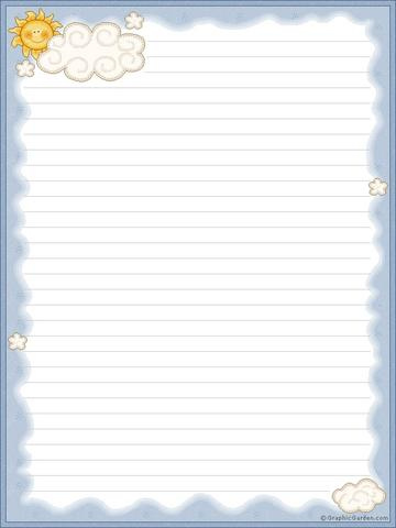 Chicos Infantes: PAPEL DE CARTA CON RAYAS PARA ESCRIBIR | Todo Para Peques