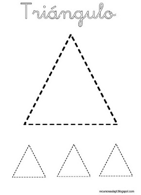 FORMAS GEOMÉTRICAS - EL TRIÁNGULO : FICHAS PARA NIÑOS