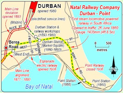 old STEAM LOCOMOTIVES in South Africa: Durban - Railway Station, "NATAL ...