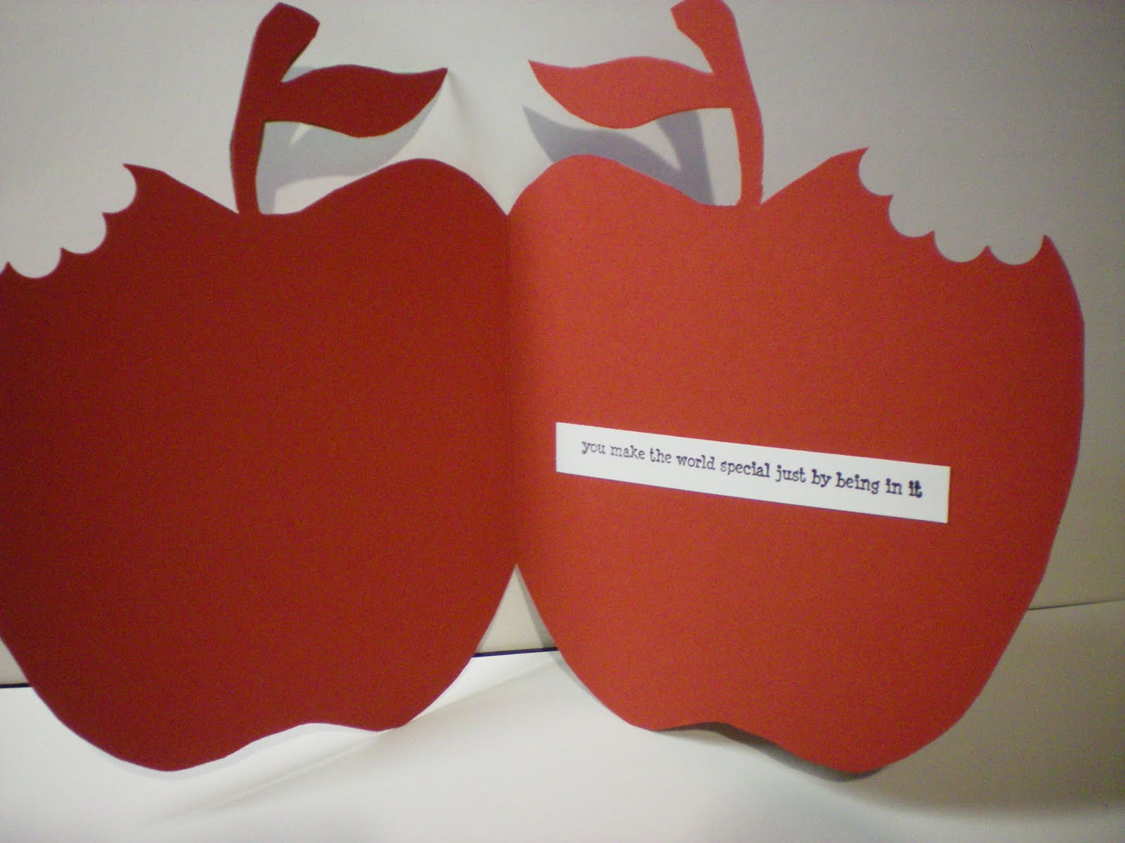 Creative Crafts by Elaine: Apple Shaped Card