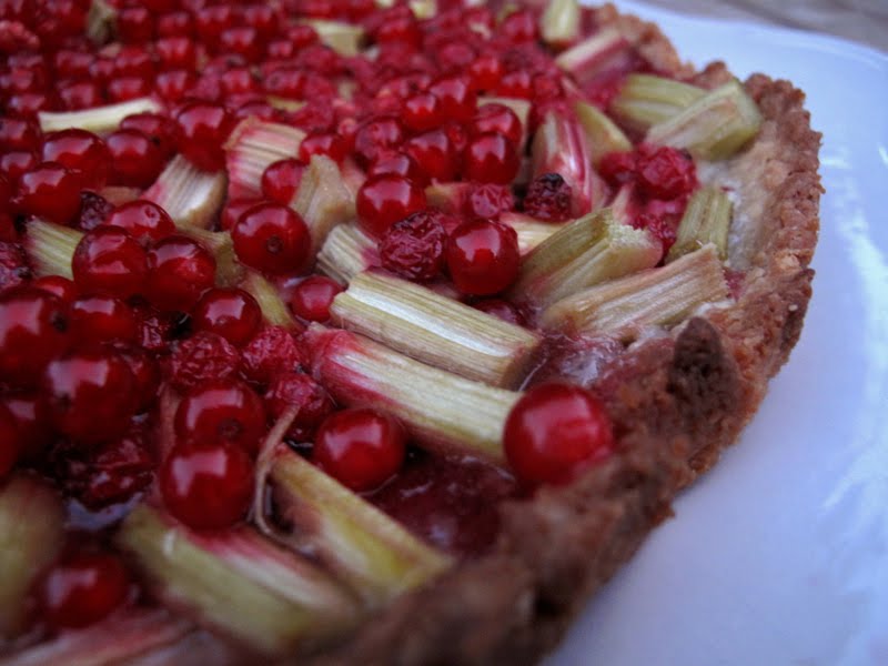 melopapilles: Tarte groseilles & rhubarbe