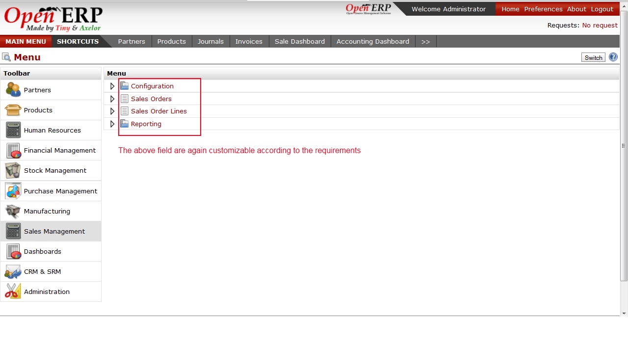 Open Source Software: Open ERP sales Module Screenshots