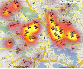 Crime Heat Maps Shootings Baltimore Annapolis | SpotCrime - The Public ...