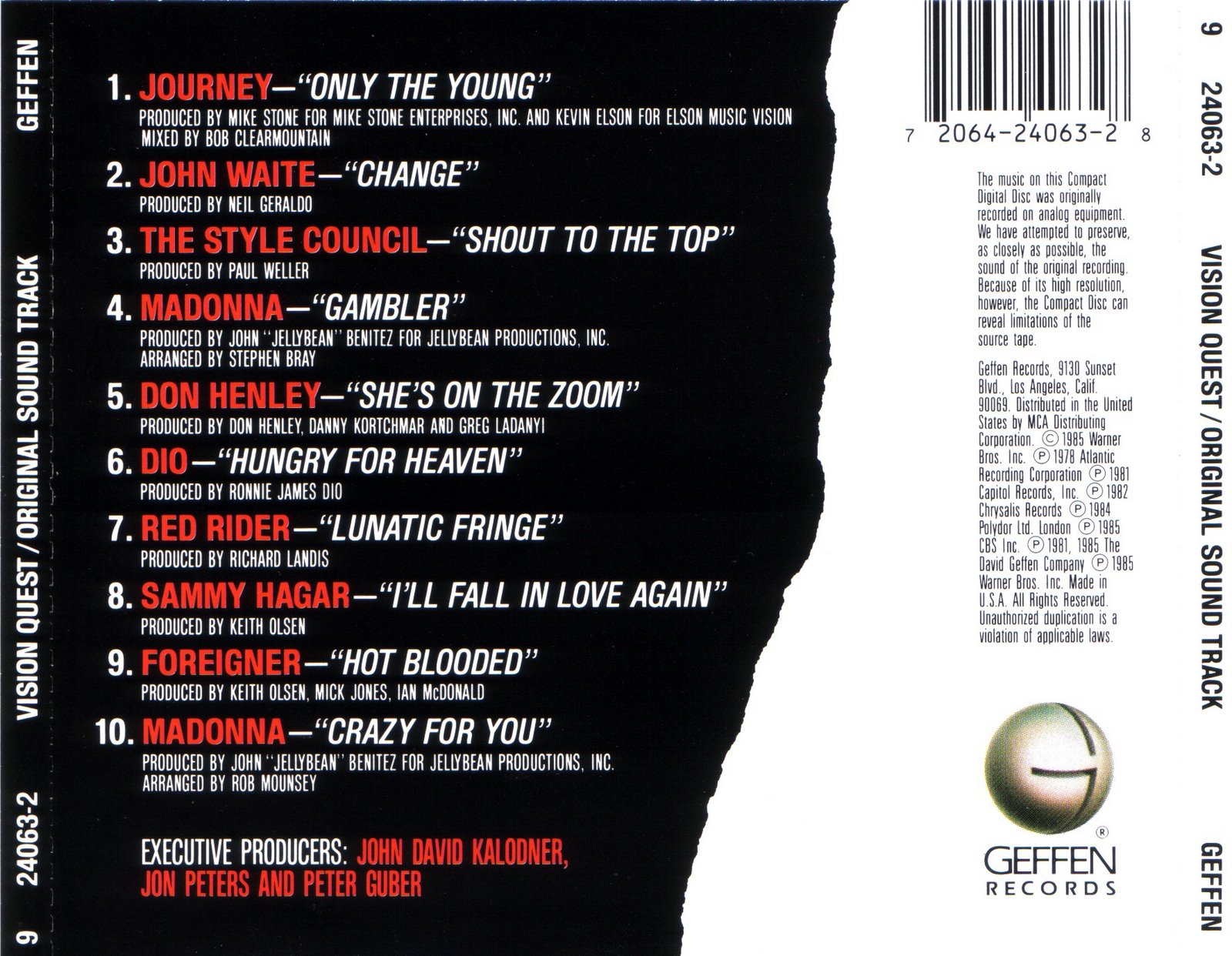 *: VISION QUEST ( Original Soundtrack)