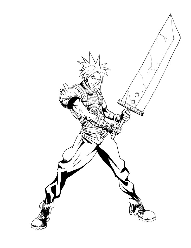 Ff7 Coloring Pages Coloring Pages