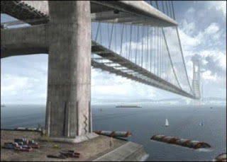 Mostly bridges: Strait of Gibraltar - Bridge or tunnel