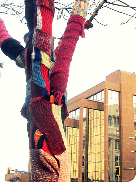 four-eyes rella: GUERILLA KNITTING!