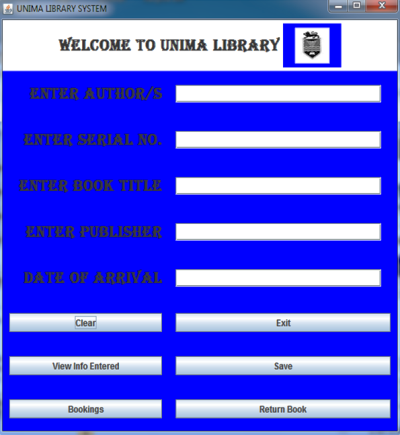 JOHN CHAMDIMBA: LIBRARY SYSTEM INTERFACE-BY JOHN CHAMDIMBA