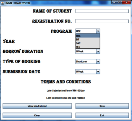 JOHN CHAMDIMBA: LIBRARY SYSTEM INTERFACE-BY JOHN CHAMDIMBA