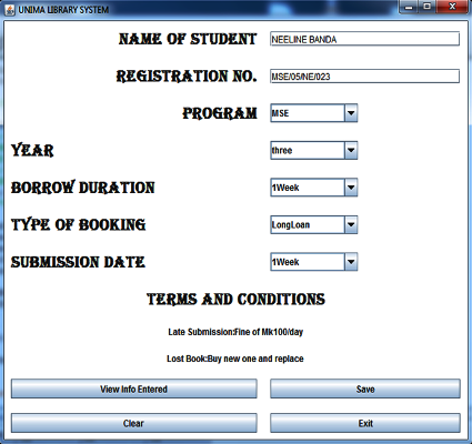 JOHN CHAMDIMBA: LIBRARY SYSTEM INTERFACE-BY JOHN CHAMDIMBA