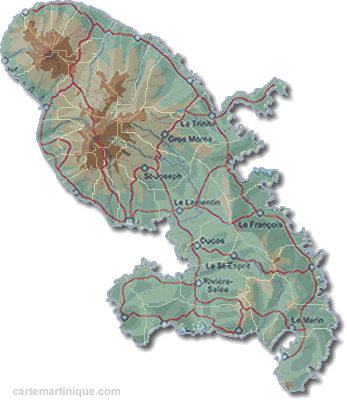 En Martinique: Routes principales de Martinique