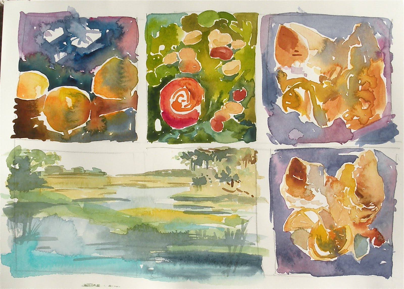 Gordon Meggison: Watercolor Class Demo: Small Thumbnails