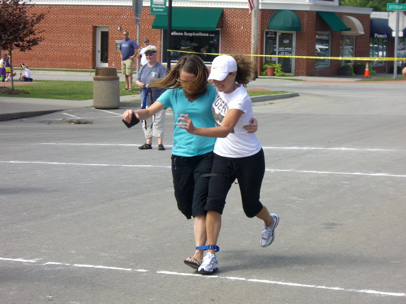 The Van Emmerik Family: Adult Three Legged Race