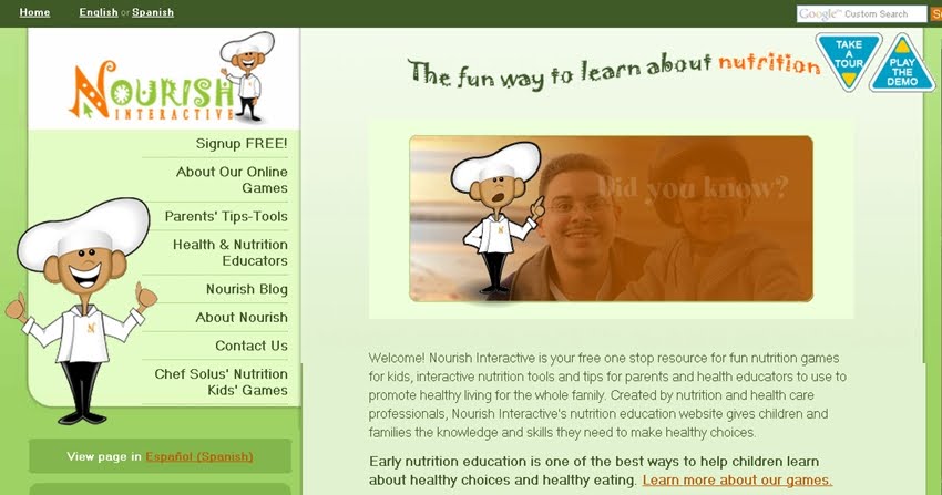 Food.Teach.Sew: Web Review #1: Nourish Interactive