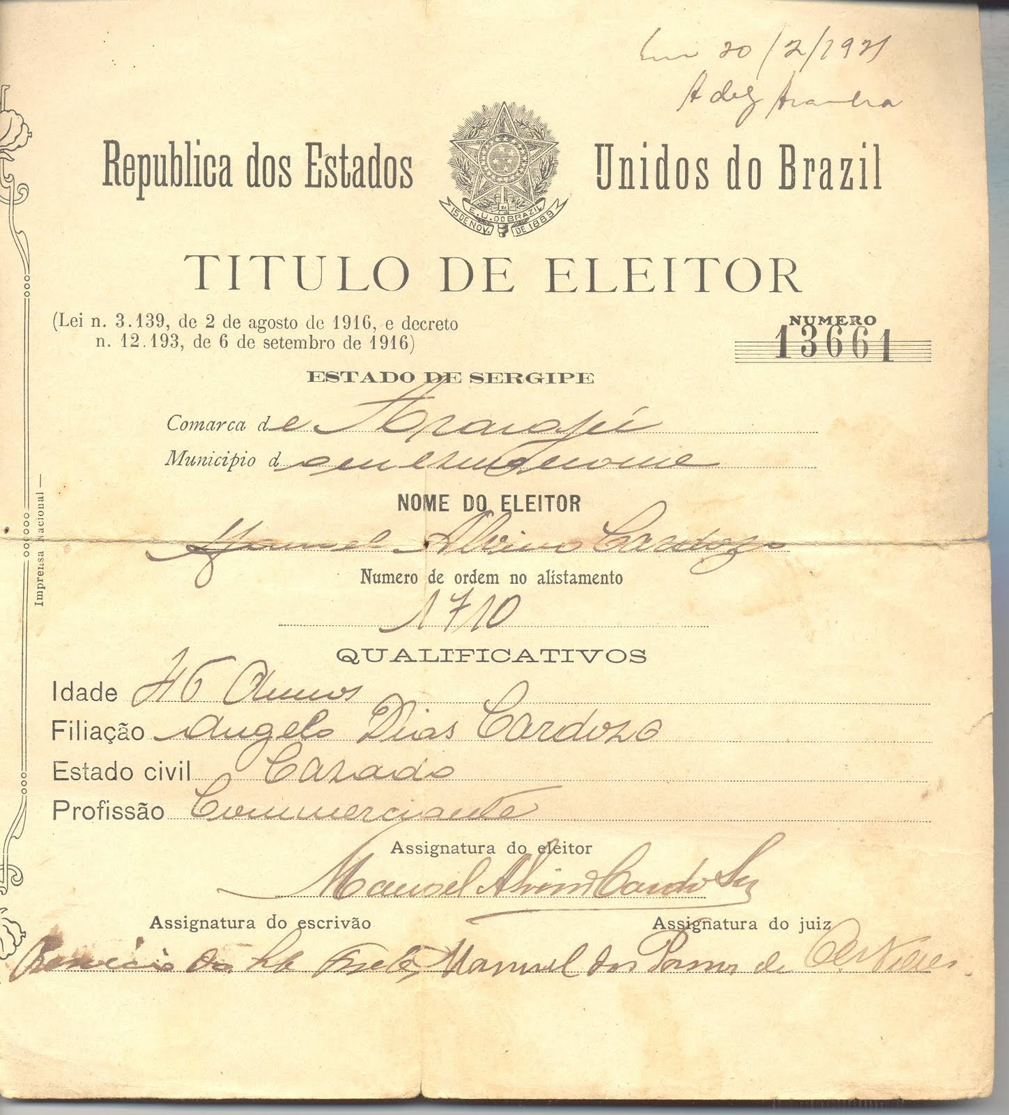 ANTIGUIDADE COLEÇÕES E ARTES: Documentos e fotos antigas