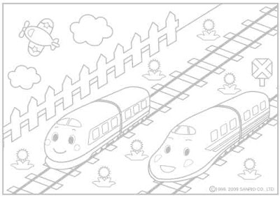 Shinkansen Coloring Pages Sketch Coloring Page