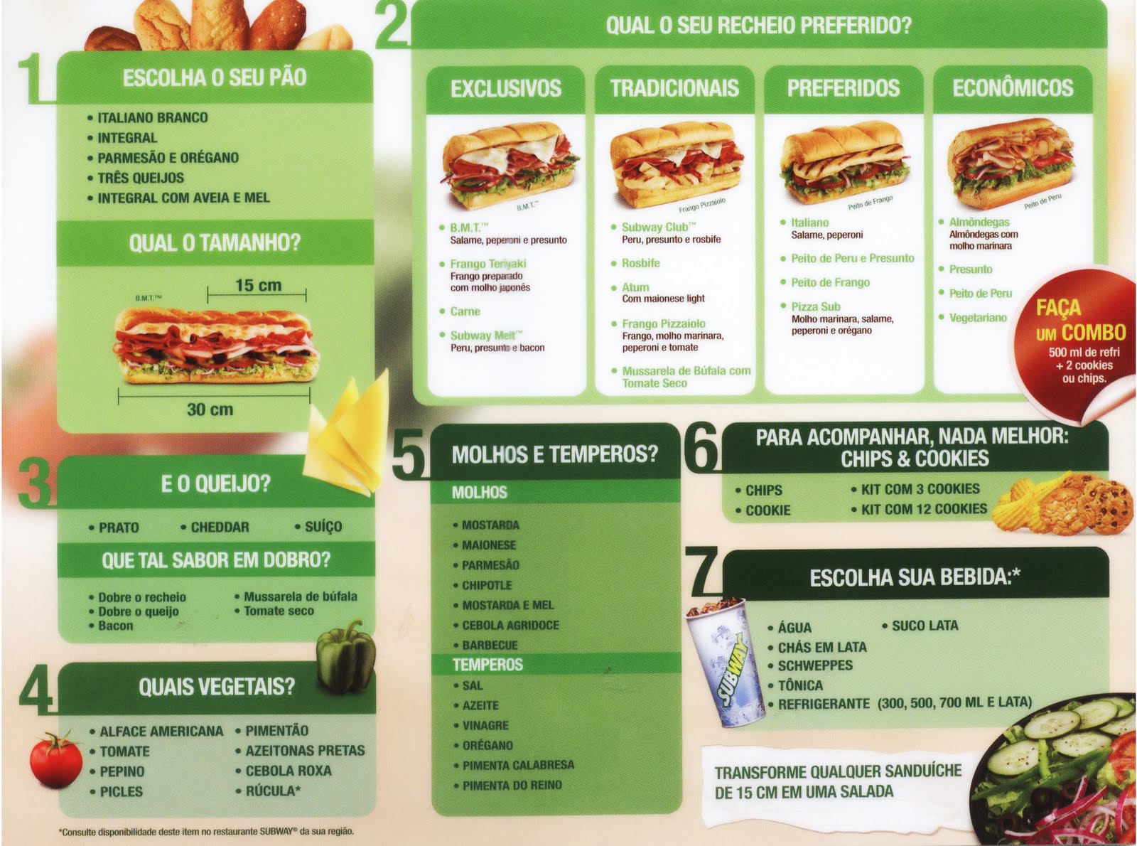 Subway Country: Novo cardápio