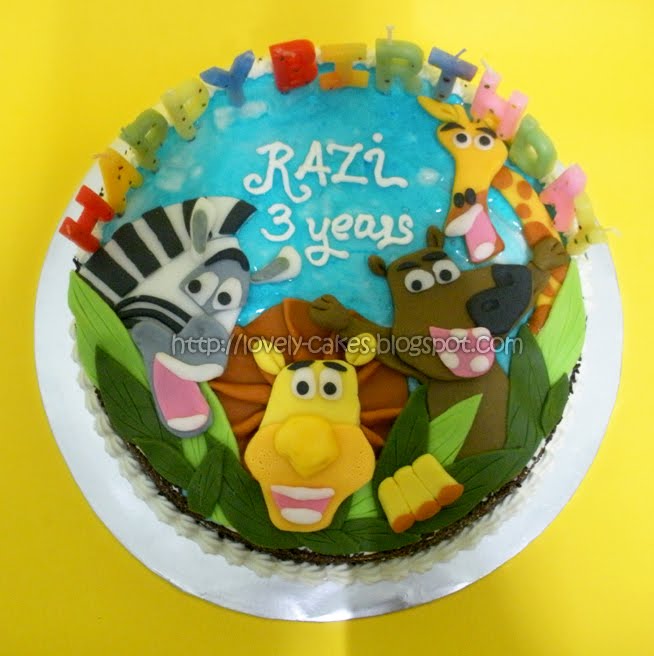 Madagascar Theme Cake