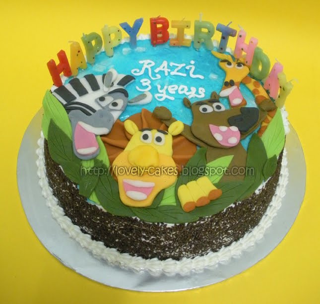 Madagascar Theme Cake