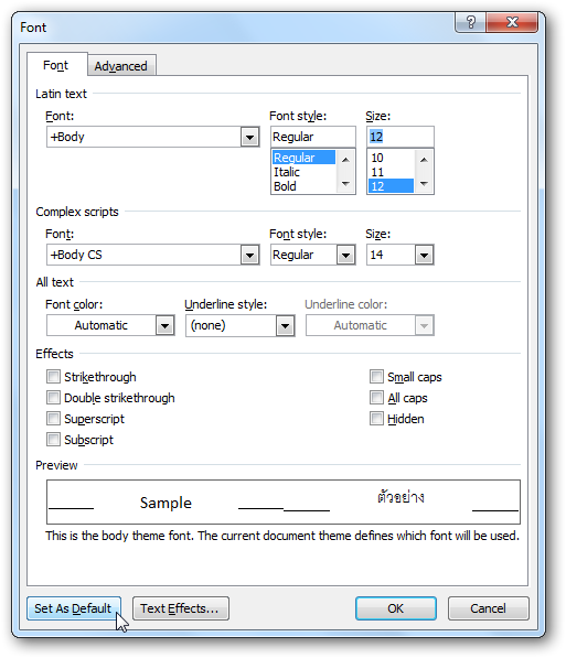  How To Change The Default Font Size In MS Word 2007 2010 