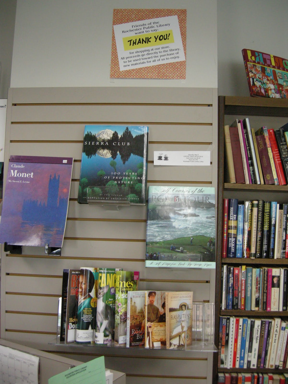 Friends of the Rochester Public Library: New Arrivals, Friends' Bookstore