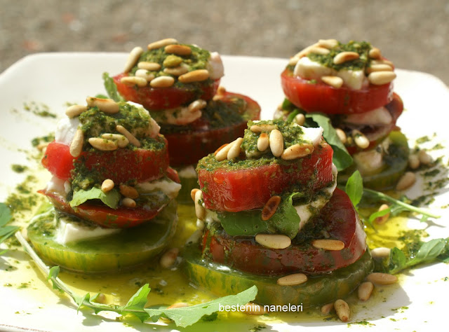 beste'nin naneleri: cam fistikli pestolu yesil, kirmizi domates ...
