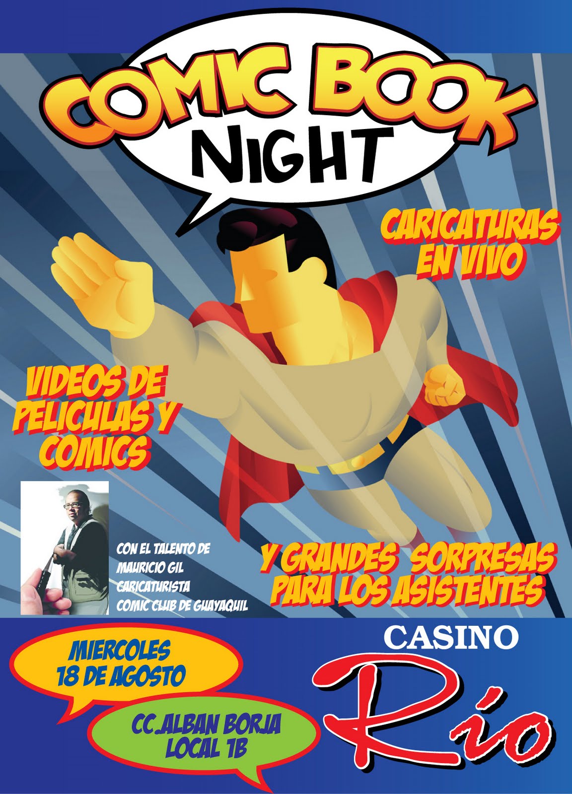 Bienvenidos al Blog del Comic Club de Guayaquil: COMIC BOOK NIGHT ...