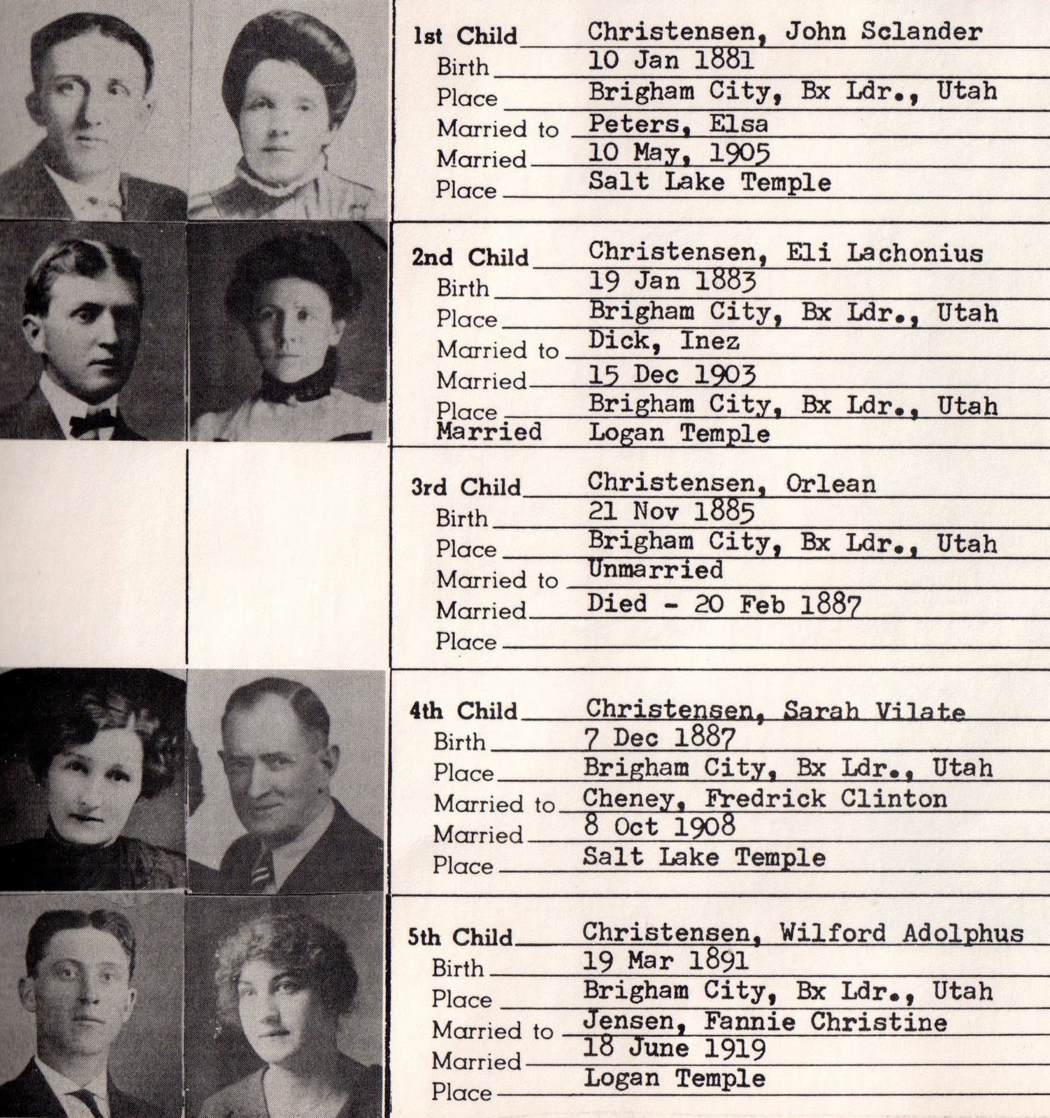 Forsgren, Peter Adolph & Descendants: CHILD #1 - Sarah Christine ...