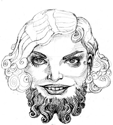 Peader thomas Illustration: Bearded Lady part 1