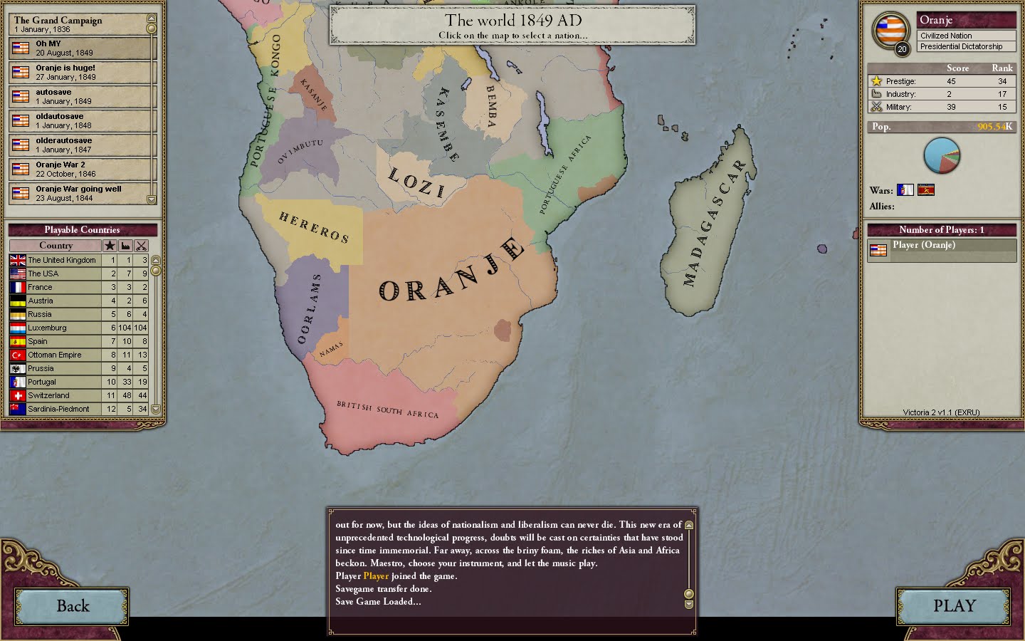 Enough With The Pleasantries: Victoria II Oranje