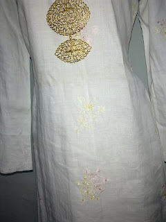 rona anggerik jingga: kurung moden - bunga exora (SOLD)