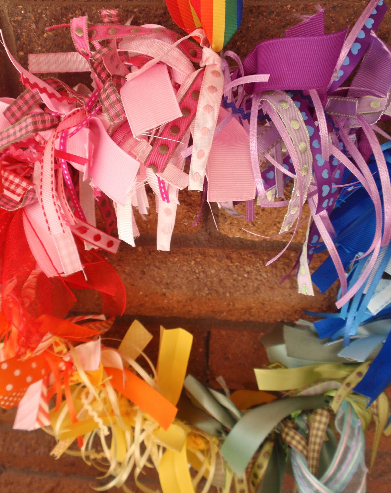 Giggleberry Creations!: Rainbow Ribbon Birthday Wreath