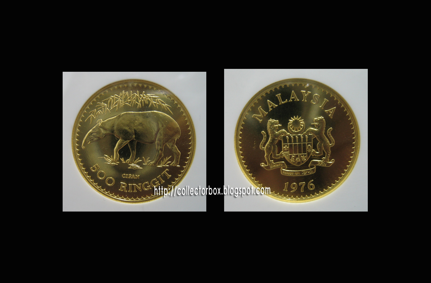 COLLECTORBOX - World banknotes and coins: Malaysian tapir 500 ringgit 1976