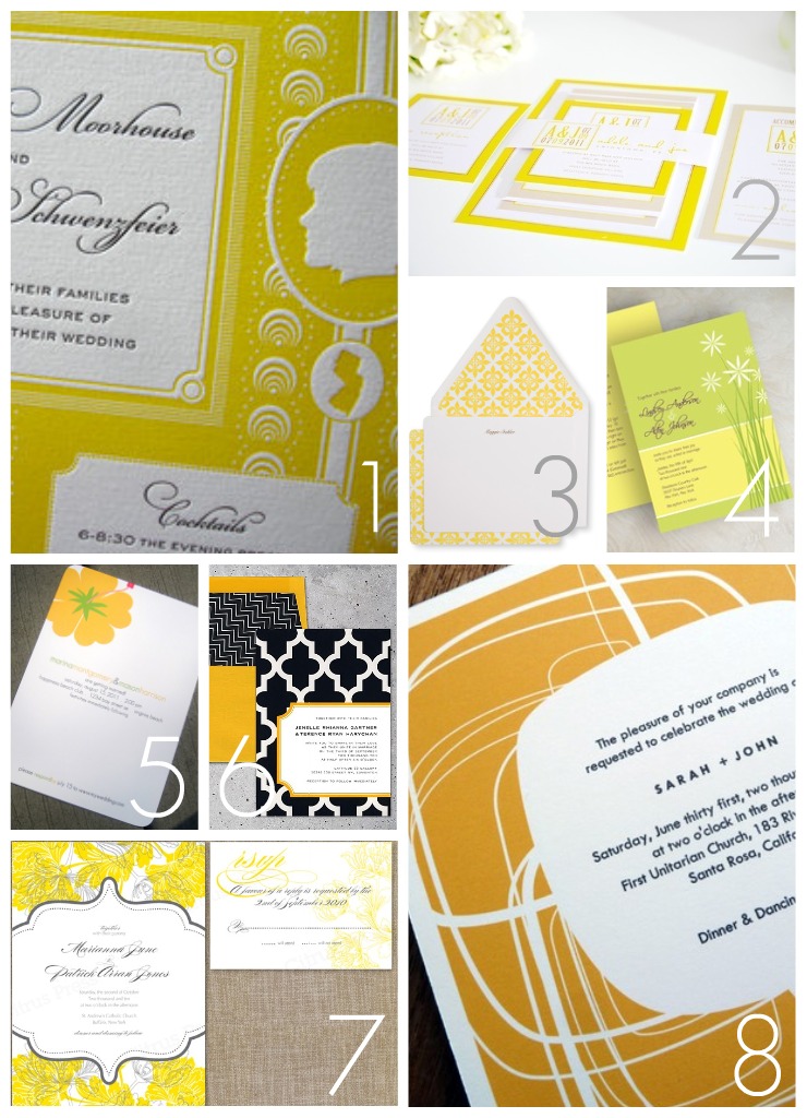 MargotMadison: Invitations inspired by the Goldfinch Yellow and Black
