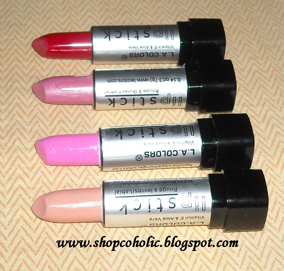 Miss Shopcoholic: Review : LA Colors Moisture Lipstick in Pink Parfait