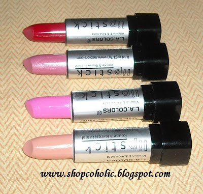 Miss Shopcoholic: Review : LA Colors Moisture Lipstick in Pink Parfait