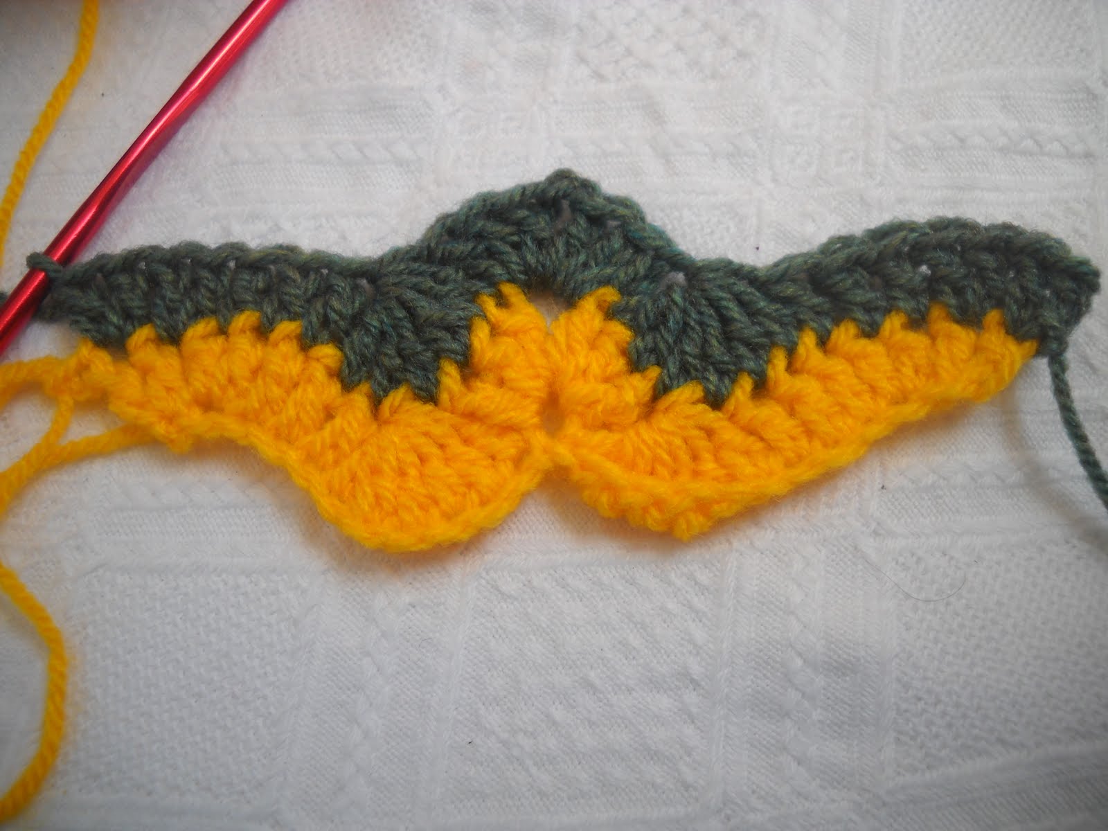 Fruitful Fusion: ribbon ripple pattern