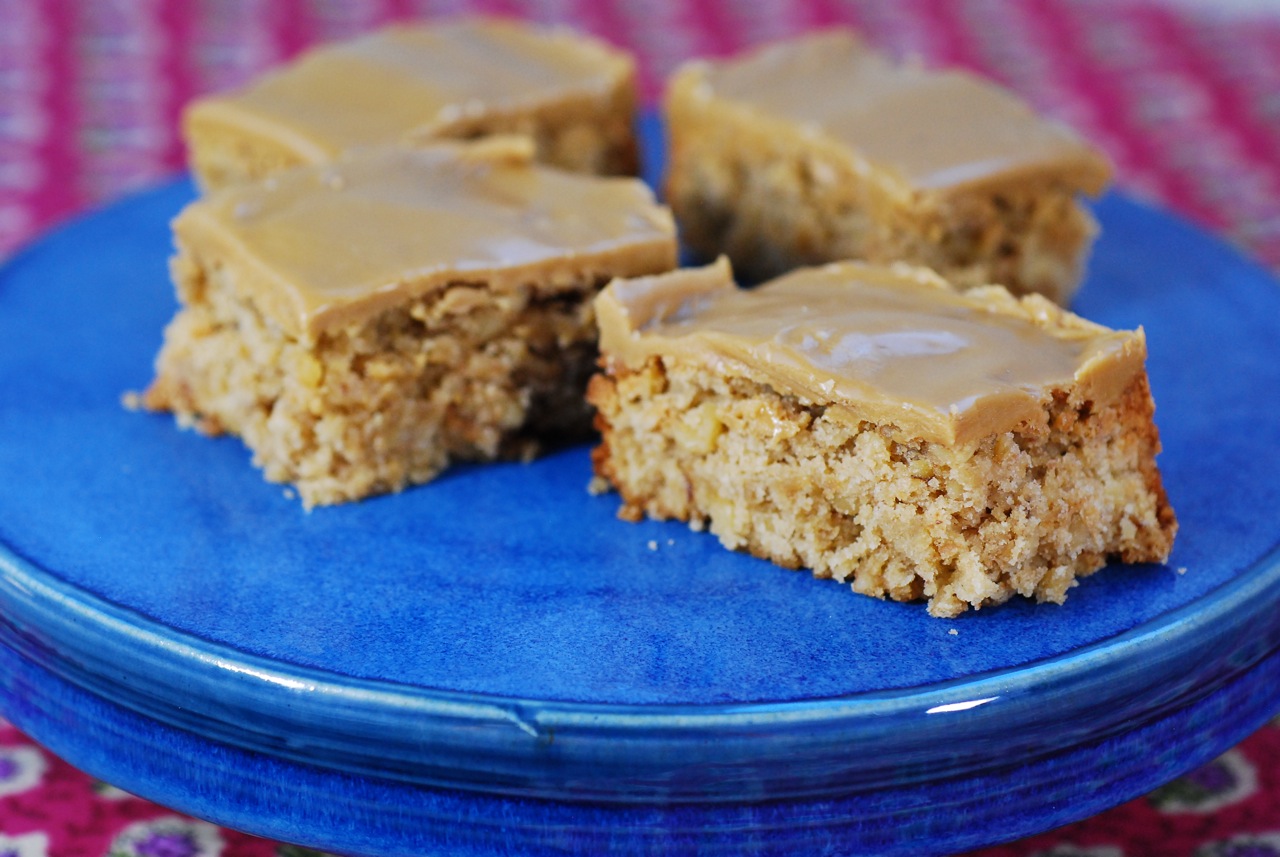 Know Whey: Maple Walnut Bars with Maple Fudge Icing