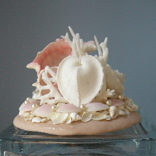ShellScapes: "Heart in a Coral Reef" Wedding Cake Topper
