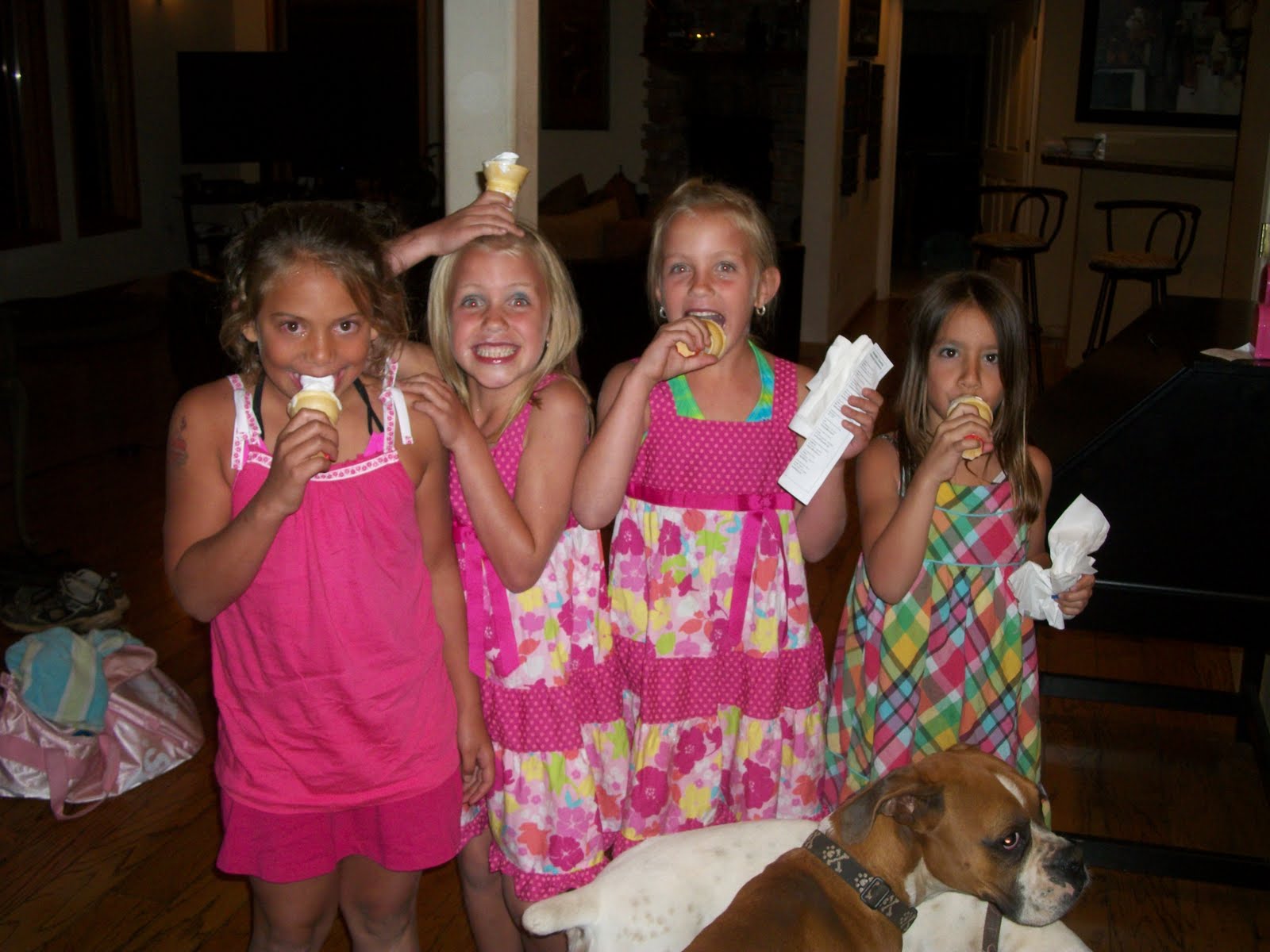 Twin-Spiration: The girls' first sleep over...