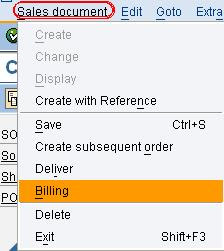 SAP e-mory: SAP VF01 Create Billing Document