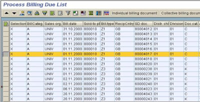 SAP e-mory: SAP VF04 Process Billing Due List