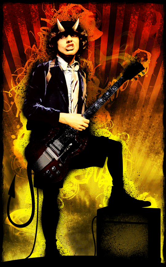 Eu em Peçonha: Angus McKinnon Young (Glasgow, Escócia, 31 de Março de 1955)