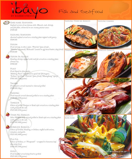 January is my month!: Ibayo by Barrio Fiesta, Menu