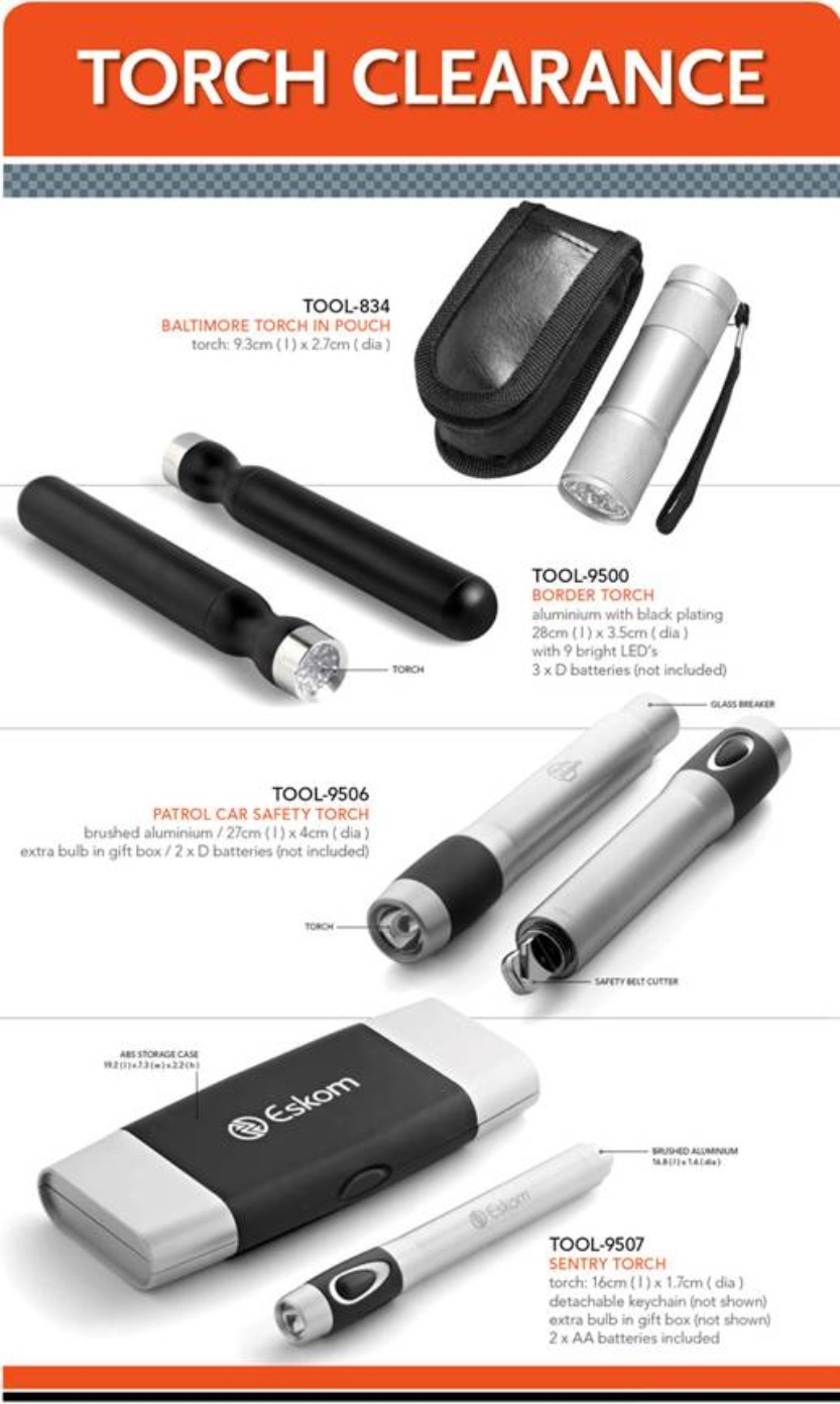 Branding Gifts Johannesburg: Torch Clearance Sale - Promotional Gift